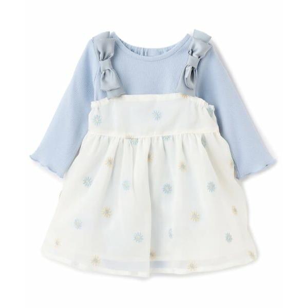 【発売日：2026年02月19日】【カテゴリ】キッズ > マタニティ・ベビー・… > ベビー・キッズウエア【カラー】ライトピンク/ライトブルー【サイズ】70cm/80cm【実寸(cm)】70cm : ロンパース：総丈×胸囲×肩巾...