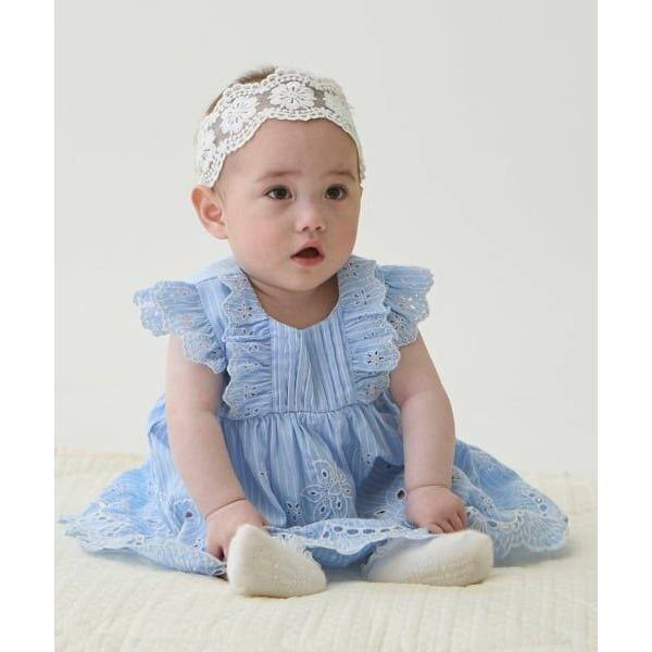 【発売日：2026年04月02日】【カテゴリ】キッズ > マタニティ・ベビー・… > ロンパース【カラー】オフホワイト/ライトピンク/黄/ライトブルー【サイズ】70cm/80cm【実寸(cm)】70cm : 総丈 38 胸囲 5...