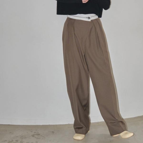 LIFE's (ライフズ)TODAYFUL (トゥデイフル)Front Slanting Trousers フロントスランティングトラウザーズ 12320704■素　材■【表地】ポリエステル70% 毛30%【裏地】ポリエステル70% レーヨ...