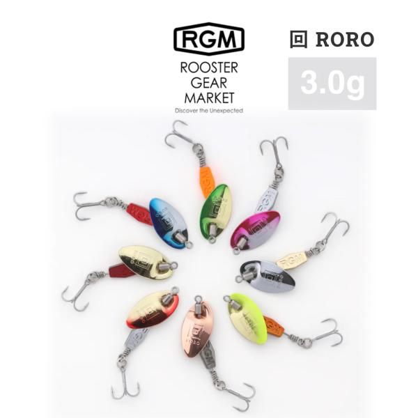 RGM(ルースター ギア マーケット) ROOSTER GEAR MARKET回 RORO 3.0g■重　量■3.0ｇ■色■・CHARTGOLD・PINKSILVER・NEON・SILVERGOLD・GOLDRED・COPPERBLACK・...