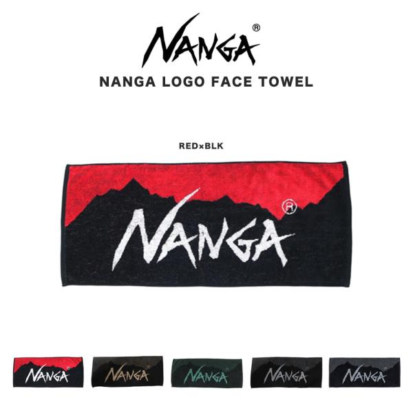 NANGA ナンガLOGO FACE TOWEL/ ナンガロゴフェイスタオル■素　材■ウズベキスタン長綿30/2甘撚り コーマ糸■サイズ■FREEサイズ : 34cm×80cm■　色　■・RED×BLK(レッド×ブラック)・FOREST×B...