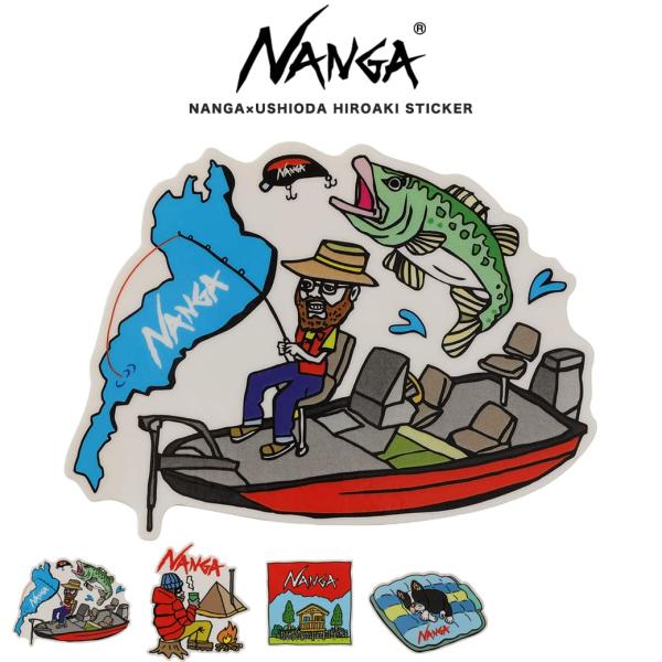 NANGA ナンガ NANGA×USHIODA HIROAKI STICKER ナンガ×ウシオダヒロアキ ステッカー■サイズ■FREE：6.5×6.5cm■　色　■FISHINGTAKIBILODGEOINU■詳　細■味わいのある手書きのイ...