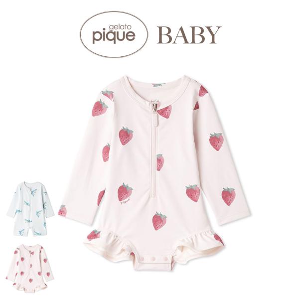 gelato pique BABY (ジェラートピケ ベビー)BABY UVカット スイムウェア pbco262407■詳　細■こちらの商品は衛生上の観点から返品・交換不可となります。【UVカット機能がうれしいロンパース型BABYスイムウェ...