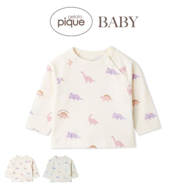 gelato pique (ジェラートピケ)BABY ダイナソー柄ロンT pbct264459■素　材■本体:レーヨン50%、綿43%、ポリウレタン7%/衿:レーヨン51%、綿49%■サイズ■80サイズ：着丈:32cm バスト:62cm ゆ...