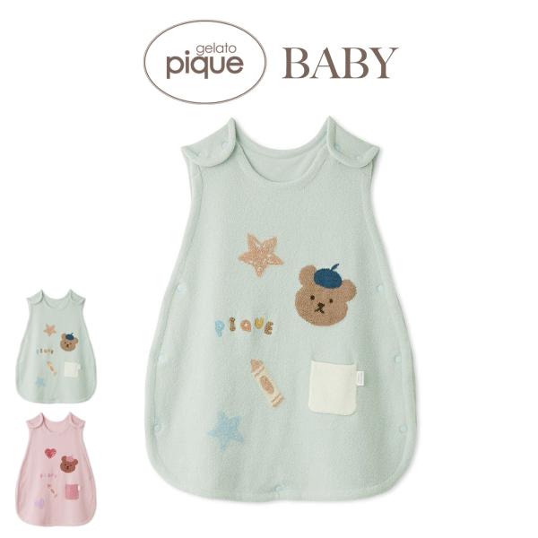 gelato pique ジェラートピケBABY エアリーモコドローイングベアスリーパー pbgg264465■詳　細■【可愛く寝冷え対策できるお絵描きベアのスリーパー】【Design/Styling】ベレー帽をかぶったお絵描きベアをモチー...