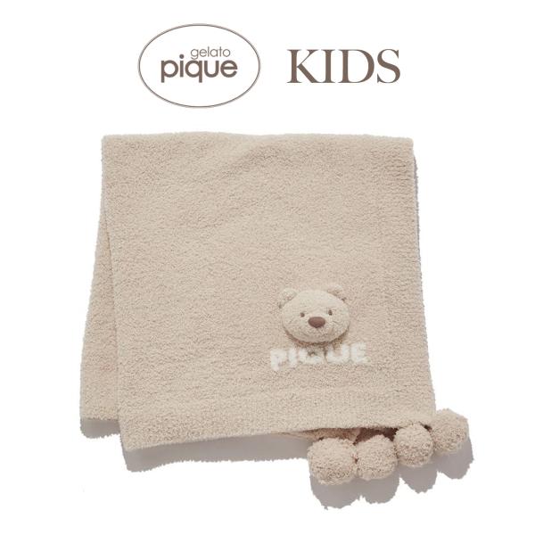 gelato pique【ジェラートピケ】KIDS パウダーベアブランケット pkgg999054■詳　細■【立体的な顔が愛らしいパウダー素材のBABYベアブランケット】POWDER（パウダー）…ケーキの仕上げにふんわり振るうパウダーのよう...