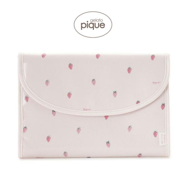 gelato pique(ジェラートピケ)ストロベリー柄母子手帳ケースL ppgb261718■詳　細■【旬のストロベリー柄が春を呼ぶ母子手帳ケースL】【Design/Styling】小さなストロベリー柄を散りばめた、ミルキーなカラーリング...