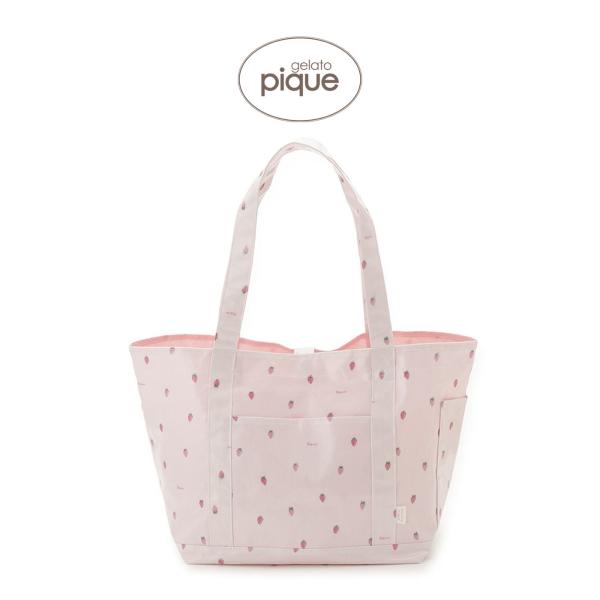 gelato pique (ジェラートピケ)ストロベリー柄ママバッグ ppgb261719■詳　細■【小さなストロベリー柄を散りばめた春らしいママバッグ】【Design/Styling】春が旬の可愛いフルーツ、小さなストロベリー柄を散りばめ...