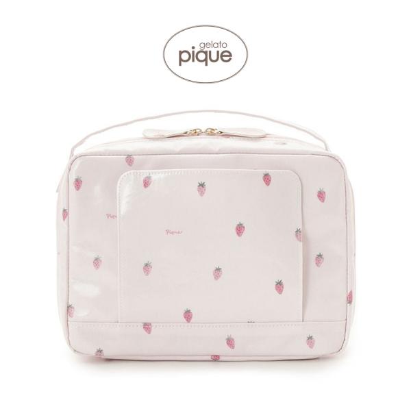 gelato pique(ジェラートピケ)ストロベリー柄おむつポーチ ppgb261720■詳　細■【小さなストロベリー柄を散りばめた春らしいおむつポーチ】【Design/Styling】小さなストロベリー柄を散りばめた、ミルキーなカラーリ...