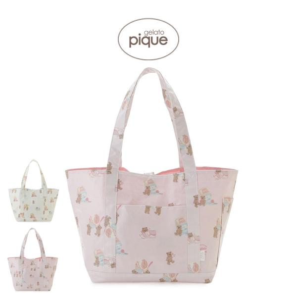 gelato pique (ジェラートピケ)アイスクリームベア柄ママバッグ ppgb262554■詳　細■【たっぷり収納できるアイスクリームベア柄のママバッグ】【Design/Styling】とろけるアイスクリームとベアをカラフル＆ポップに...