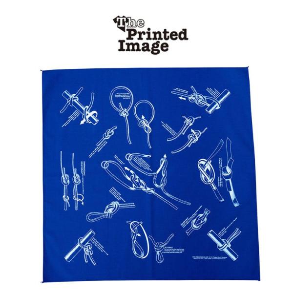 The Printed Image ザ プリンテッド イメージKnots ノット プリント バンダナ■素　材■綿100%■生産国■made in USA■サイズ■横55cm×縦55cm■　色　■ブルー■詳　細■アウトドアや船舶で使えるノット...