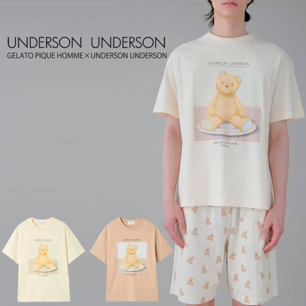 UNDERSON UNDERSON（アンダーソンアンダーソン）GELATO PIQUE HOMME コラボ総柄ベアプリントプルオーバー uumct254001■素　材■表地:綿68%、分類外繊維(和紙)32%■サイズ■M：着丈71cm バス...