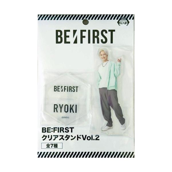 「BE：FIRST」のクリアスタンドがセガオリジナルの撮りおろし写真にて登場!爽やかな笑顔とカジュアルな装いのメンバーを、机などに飾って楽しめるファン必携のアイテムです。【商品内容】単品・RYOKIサイズ：約12センチ★未開封品となります。...