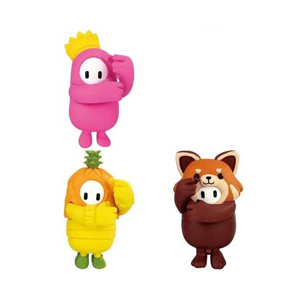 ハグコットシリーズから『Fall Guys』が登場！【商品内容】3種セット・オリジナルピンク(王冠ver.)・レッサーパンダ・パイナップルサイズ：約3.5センチ★ミニブック付き（案内説明書※本ではございません。）★カプセルは付きません。