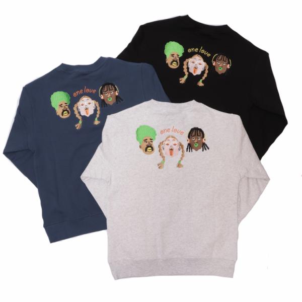 gymmaster ジムマスター G621787 刺繍スウェットシャツ 10.3oz one love