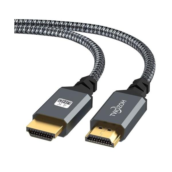 【ハイスピード】Twozoh最新規格ハイスピードHDMI 2.0ケーブル、2.0a/2,0b, 4K UHD @60Hz、18 Gbps対応、4K 2160p(UHD)、1440p (QHD)、1080p (HD)ビデオを無制限で高速送信で...