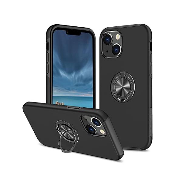 「対応機種」iPhone 14 「6.1インチ」対応 ケース。※ご注意：お買い求めの機種を確認してからご購入をお願いします。尚、ワイヤレス充電利用不可能です。「リング付き機能」スマホケースと指リングの絶妙な組み合わせ、落下しにくく、回転する...