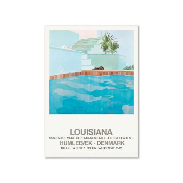 1971年にデイヴィッド・ホックニーが描いた《Pool and Steps》をモチーフにした、ルイジアナ近代美術館のオリジナルポスターです。ホックニーは、20世紀を代表するイギリスのアーティストであり、60年代のロンドンにおけるポップアート...