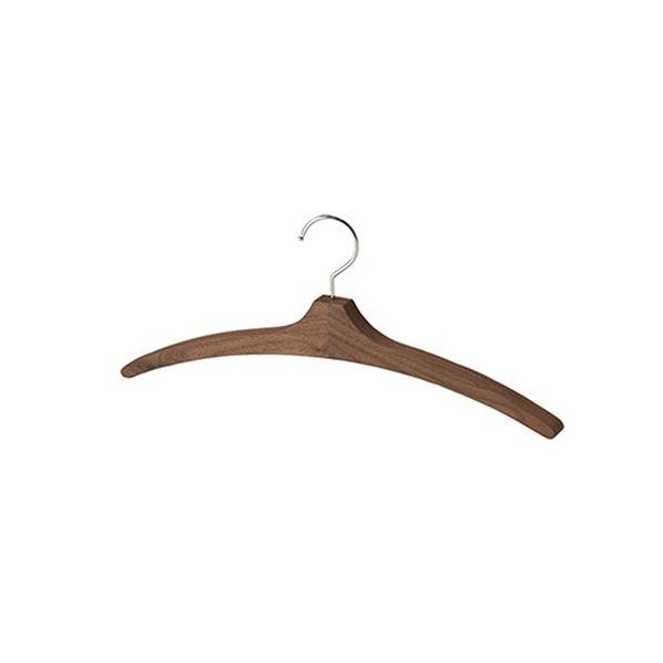 無垢材を削り出した、ちょっと贅沢なハンガーです。サイズは男性の肩幅に合わせたタイプです。ラック類と同素材＆仕上げなので、合わせてご購入されるお客様が多いアイテムです。オイルで仕上げたしっとりさらさらな手触りは、大切な洋服を掛けたくなります。...