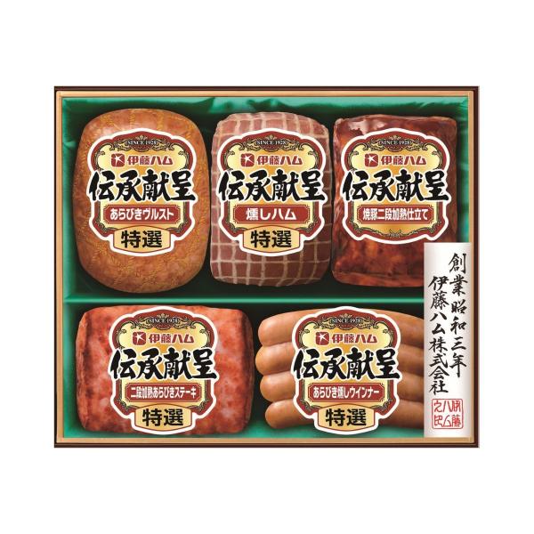【発売日：2025年12月01日】商品詳細【名称】伊藤ハム 伝承献呈GM-38 ハムギフトセット【内容量】伝承献呈特選あらびきヴルスト160ｇ伝承献呈特選燻しハム180ｇ伝承献呈焼豚二段加熱仕立て160ｇ伝承献呈特選二段加熱あらびきステーキ...