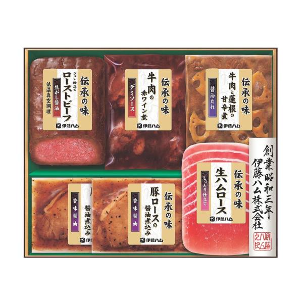 【発売日：2025年12月01日】商品詳細【名称】伊藤ハム 伝承の味GMA-40 ハムギフトセット【内容量】伝承の味牛肉の赤ワイン煮デミソース180ｇ伝承の味低温真空調理ローストビーフ焦がし醤油ジュレ仕立て180ｇ伝承の味牛肉と蓮根の甘辛煮...