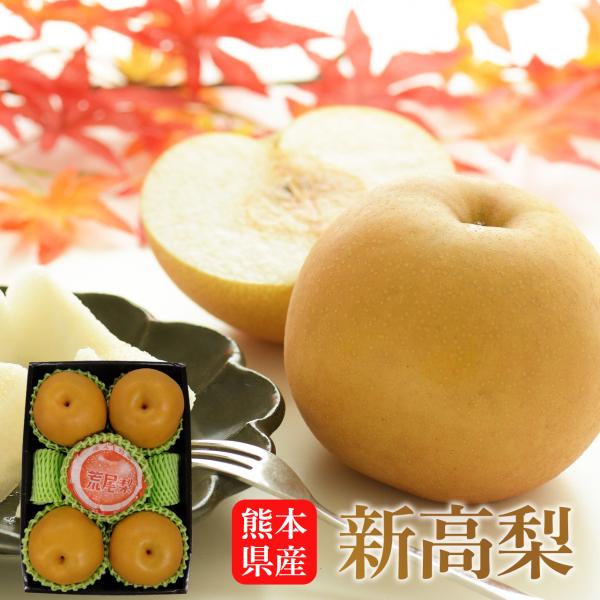 商品詳細　商品名　　：熊本産新高梨　産地名　　：熊本産　内容量　　：5玉(1玉約400〜500g)等級・サイズ：秀品・5玉入　配送料　　：送料無料（一部地域を除く）　配送方法　：常温便　保存方法　：冷暗所で保存してください。注意事項・生もの...