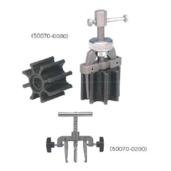 マリーンや産業用などに使用されているポンプのインペラーの抜取り作業が簡単に行える専門器具です。腐食に強いアルミ、ステンレス製です。ポイント利用