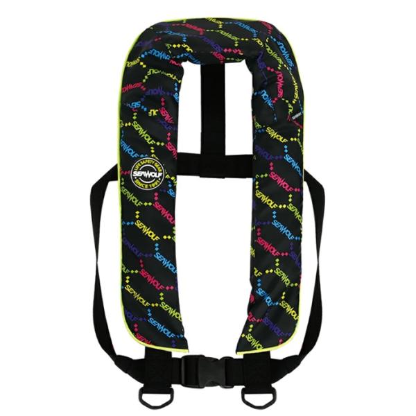 素材　：ナイロン 100%浮力　：膨張時 9kg/24時間　18gボンベ使用サイズ：フリーサイズ　（ウエストサイズ 55-150cm調節可能）承認　：小型船舶用救命胴衣　TYPE-A　第 5534 号※　モニターの発色の具合によって実際のも...