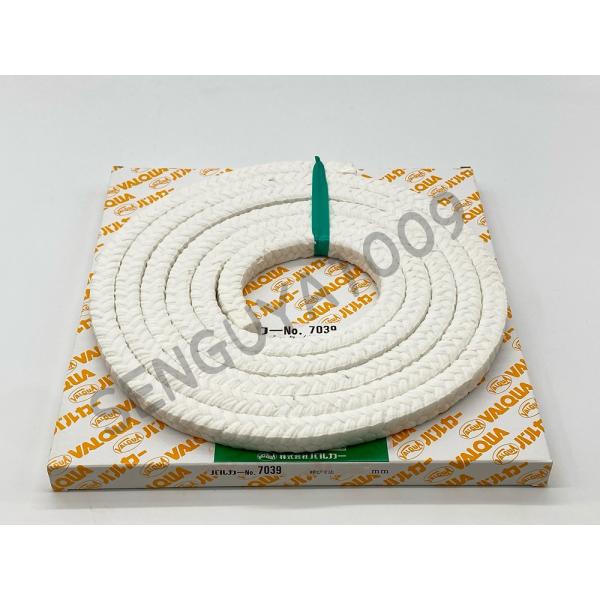 スタンパック(VP-1) No,7039構造綿糸に完璧な耐薬品性を持つ四ふっ化エチレン樹脂のディスパージョンを気密材として十分に含浸させ、さらに耐熱・耐薬品性にすぐれた特殊な精製ミネラル系潤滑油を 均一に配合したものです。このため潤滑性・柔...