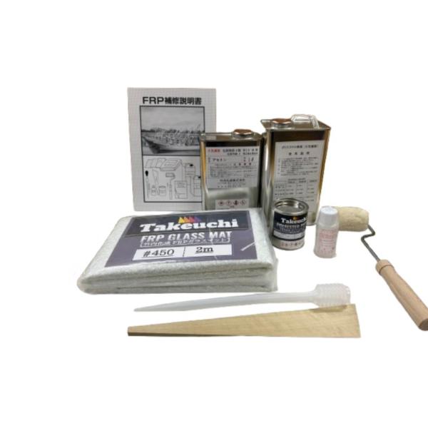 FRP船は鉄の船や木の船のように錆びたり腐ったりという心配はありませんが傷が付いたり摩耗したり剥離した場合はなるべく早く補修しないと内部の木材が腐ったり船体の強度が弱くなります。そんな時にこのFRP補修セットがあれば安心!!説明書が付属して...