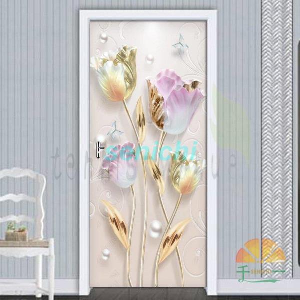 1.【状態】 新品未使用  サイズ 数量：38.5cm*200cm*2pcs  完成サイズ ：（横）約77cm×（縦）約200cm2.【材質】: 高品質のPVC素材（防湿、通気、柔軟、軽量、無毒、無刺激性）重量：約490g3.簡単にお部屋の...