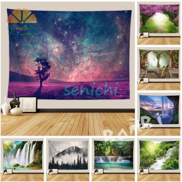 タペストリーは、お部屋を一切傷つけずに、汚さずに、しかも、簡単にリフォーム、アレンジできるアイテムです(^^?マンション?アパートの壁に、合わせて楽しんじゃおう！壁にかけるのはもちろん！家具のカバーや収納ペースの目隠し、テーブルクロスやカー...