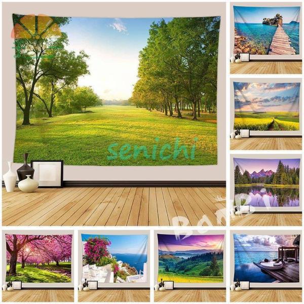 タペストリーは、お部屋を一切傷つけずに、汚さずに、しかも、簡単にリフォーム、アレンジできるアイテムです(^^?マンション?アパートの壁に、合わせて楽しんじゃおう！壁にかけるのはもちろん！家具のカバーや収納ペースの目隠し、テーブルクロスやカー...