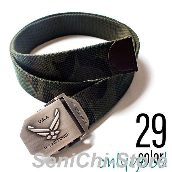 ガチャベルトミリタリーキャンバスU.S.AIRFORCEメンズ■商品説明頑丈なキャンバス生地のミリタリーGIベルト戦闘服から作業用まで、様々な場面で大活躍バックルが取り外し可能な為、ベルト切って調整が可能カラーコディネートの差し色としても■...