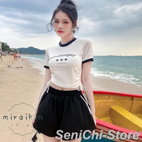 水着 レディース 高校生 中学生 半袖 ショートパンツ おしゃれ 10代 20代 ママ水着 セパレート アジアンこんな水着を着て、夏を満喫すれば一生残る思い出になること間違いなしっ！水着はあなたと特別な思い出を共有するパートナーですよ?今年...