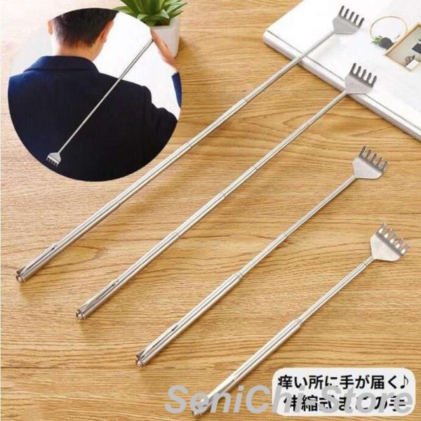 孫の手 伸縮式 伸びる まごのて 携帯用 コンパクト 金属製 敬老の日 プレゼント ギフト 背中 痒い 棒 背中掻きブラシ コンパクト 持ち運び 便利カラー シルバー個数：1個　2個　3個【素材について】金属かゆいところに手が届く伸縮式バッ...