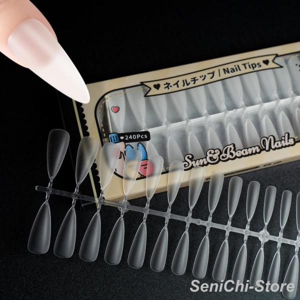 カラー：#11-スティレット 半透明サイズ：?18×8×3.3cmスタイル：クリア?【品質と便利なネイル用品】多様なマニキュアの追求に合わせて、さまざまな形や色でご利用いただけます。同じ形は磨き砂と透明の二種類があります、磨き砂は事前に磨い...