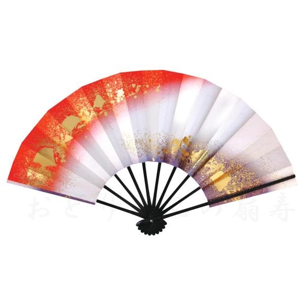 長さ/約29cm。広がり/約50cm。扇骨/黒塗。扇面/両面同じ柄。9寸5分。標準的なサイズの舞扇子です。日本製（国産京扇子）。扇箱等は付いていません。カタログコード　愛　1857親骨には重さのバランスを取るためのおもりが埋め込んであります...
