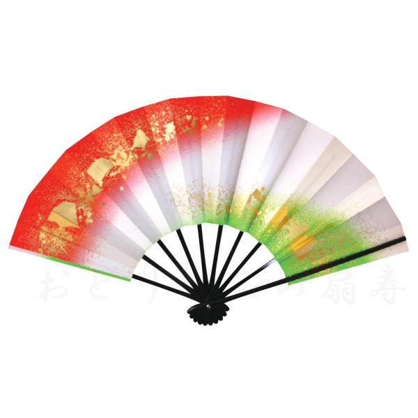 長さ/約29cm。広がり/約50cm。扇骨/黒塗。扇面/両面同じ柄。9寸5分。標準的なサイズの舞扇子です。日本製（国産京扇子）。扇箱等は付いていません。カタログコード　愛　1858親骨には重さのバランスを取るためのおもりが埋め込んであります...