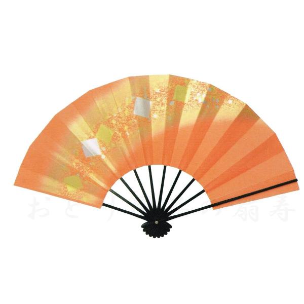 通常より大型の尺寸舞扇子です。長さ/約30cm。広がり/約53cm。扇骨/黒塗。扇面/両面同じ柄。尺寸。通常より大型の尺寸舞扇子です。日本製（国産京扇子）。扇箱等は付いていません。親骨には重さのバランスを取るためのおもりが埋め込んであります...