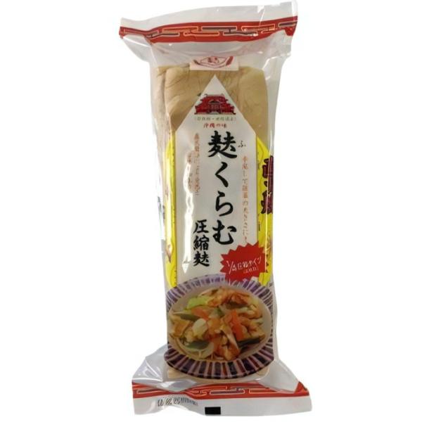 1枚でくるま麸1本に相当します。くるま麩と同じように、チャンプルーなどの料理に使ったり、そのままスライスして、ピーマンやベーコンをのせてピザのように食べたりしても美味！直火製法により食感と旨味を向上させました。