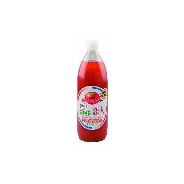 ニシパの恋人　トマトジュース （無塩）1L　瓶　1ケース6本セット　送料無料　びらとり農業協同組合　桃太郎トマト　ヘルシー温暖な気候と肥渓な大地で育った完熟桃太郎トマトを100%使用した「ニシパの恋人」。強い太陽の恵みを受けたヘルシーなジュ...