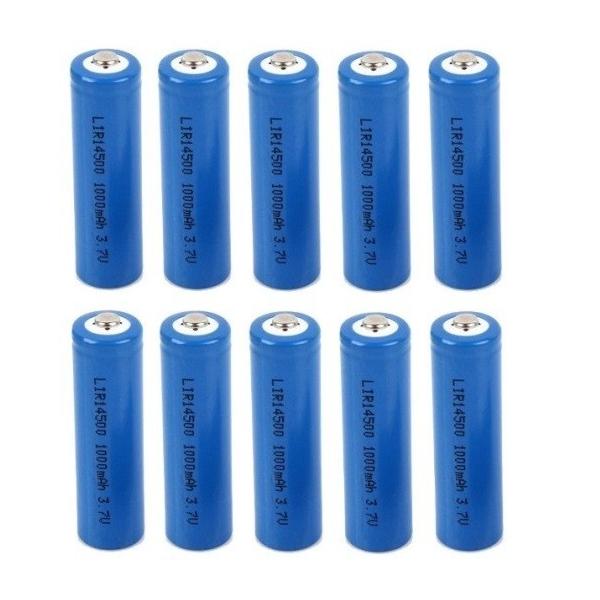 <仕様>　用途：高容量　単三形　リチウム充電式電池 14500　3.7V  1000mAh電圧：3.7v 充電時間：約6時間サイズ：長さ：5cm　　直径：1.4cm色：ブルー重　量：16g（約）　　　  企画 生産：　企画　日本...