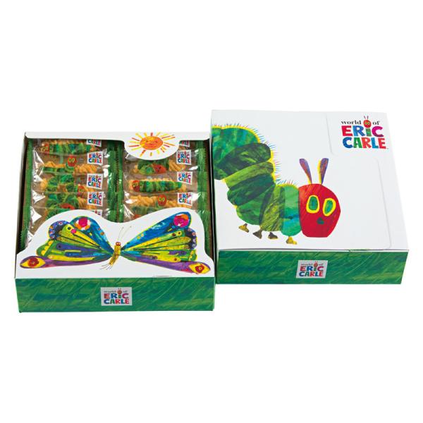 絵本「はらぺこあおむし」をモチーフにした、「ひねり揚げ」のギフトです、絵本のような可愛いパッケージでお届けです。●箱サイズ:21×21×6cm●箱入重量:0.3kg●セット内容:ひねり揚げせんべい（個包装）（80g）●賞味期限:常温4ヶ月●...