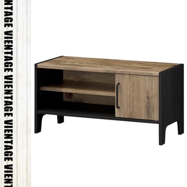 長年使い込んだかのような古材風シートでビンテージ感を出した、お洒落な家具です。液晶テレビ32型（目安）に対応。扉内にはDVDが約42枚収納できます。●商品サイズ幅872×奥行396×高さ449mm●商品重量：約13.3kg●材　質本体：プリ...
