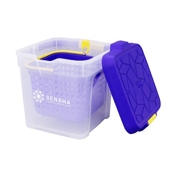 セット内容・ SENSHA 踏み台バケツ 20L D35.5cm×W35.5cm×H33.5cm洗車バケツ 踏み台バケツ 多機能バケツ 洗車用バケツ 20Lバケツ 大容量バケツ カーケアバケツ 踏み台 洗車踏み台 脚立代わり 耐荷重100k...