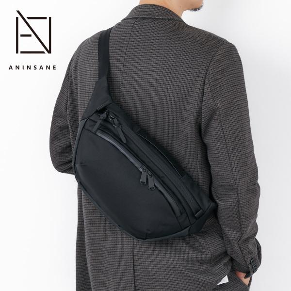 アンインセイン ANINSANE 【正規品保証】当店は取扱いブランド全ての正規販売店でございます。★安心の3年保証付き！商品名：ANINSANE アンインセイン ボディバッグ AN-H03・外寸：縦19cm×横32cm(上部)、24cm(下...