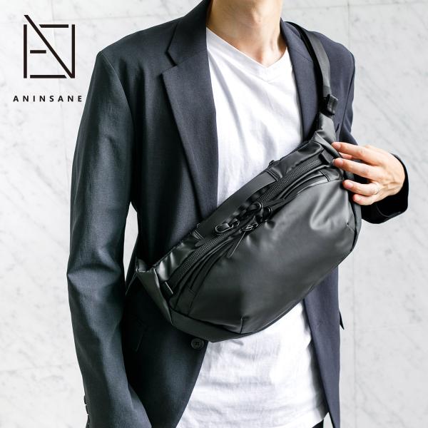 アンインセイン ANINSANE 【正規品保証】当店は取扱いブランド全ての正規販売店でございます。★安心の3年保証付き！商品名：ANINSANE アンインセイン ボディバッグ AN-N03・外寸：縦19cm×横32cm(上部)、24cm(下...
