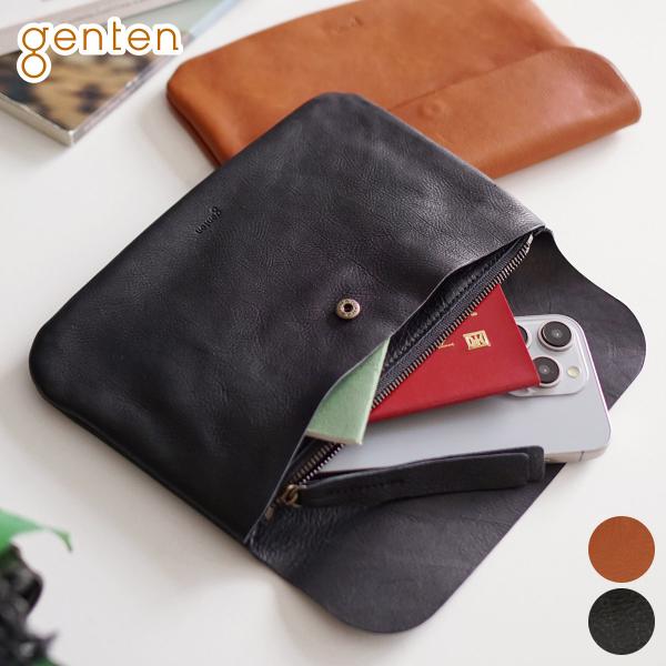 ゲンテン genten 【正規品保証】当店は取扱いブランド全ての正規販売店でございます。★安心の3年保証付き！商品名：genten ゲンテン サスティナブル巾着 貴重品ポーチ 43728・外寸：縦14cm×横20cm×まち1cm・重さ：10...