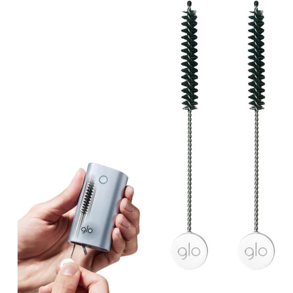 glo グロー 付属品のクリーニングブラシ２個セット対応デバイス◇細くて長いスティックプロプロ・スリムミニナノシリーズ２◇太くて短いスティックハイパーハイパー・プラス◇検索関連キーワード種類 iQOS アイコス ploom tech プルー...